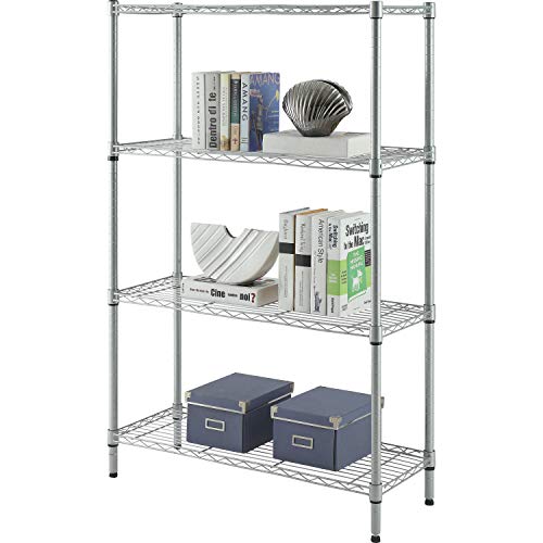 Lorell Light-Duty Wire Shelving Storage Rack, 54" x 36" x 14", Silver