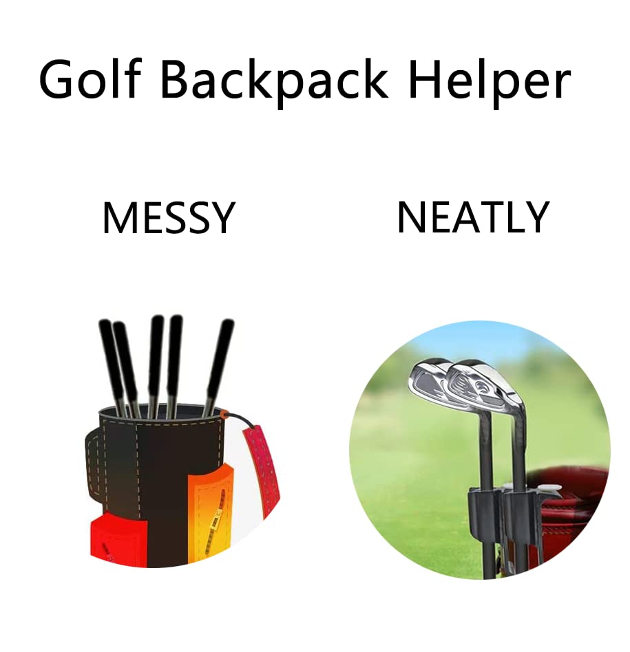 Alovexiong 4 Pack Golf Putter Clip Golf Bag Clip on Putter Clamp Holder Golf Putter Clip Organizer Ball Marker for Golf Accessories