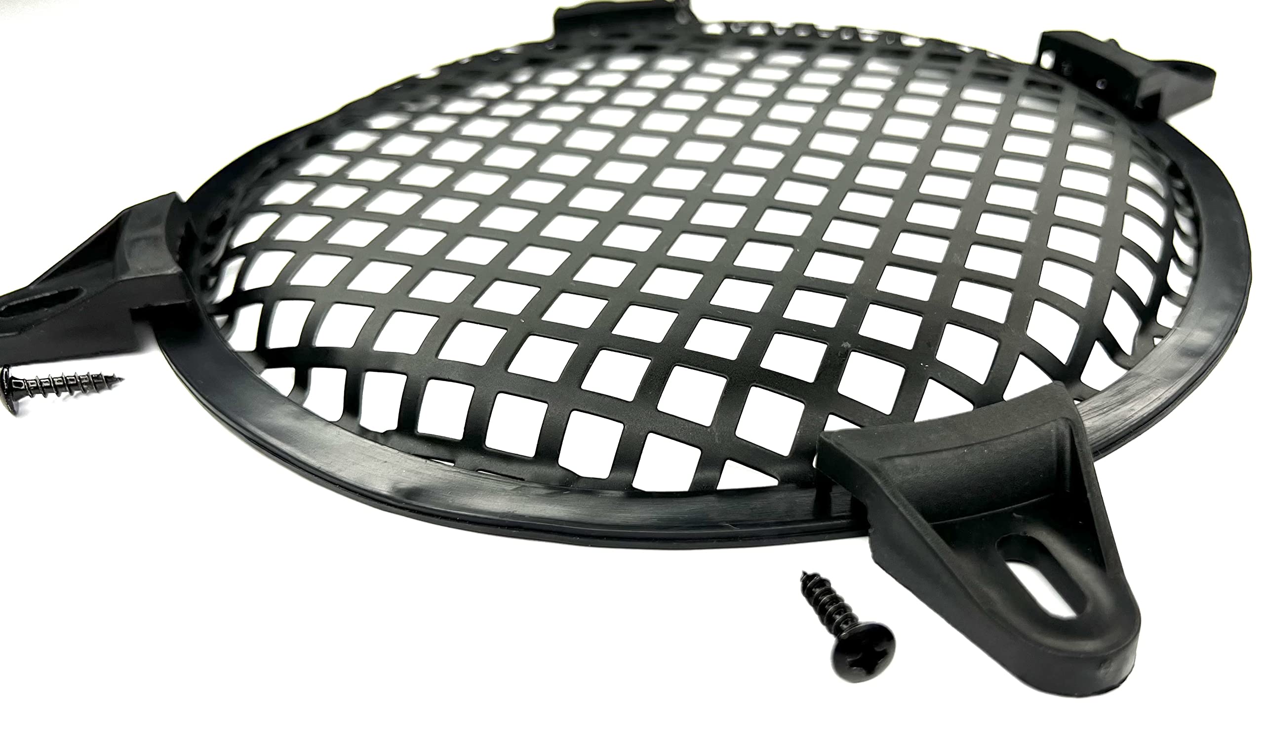 8 Inch (8") Speaker Grill Cover - Car Audio Speaker Grill Cover, Subwoofer Metal Mesh-Waffle Grill Cover Protector with Rubber Frame, 4 Clamps and 4 Screws