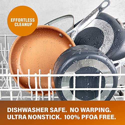 Gotham Steel Pots and Pans Set, 20 Pc Non Stick Cookware Set, Long Lasting Nonstick Kitchen Set with Pan Set, Pot Set, Baking Set, Stay Cool Handles, Dishwasher Safe, 100% Toxin Free-Copper, Graphite