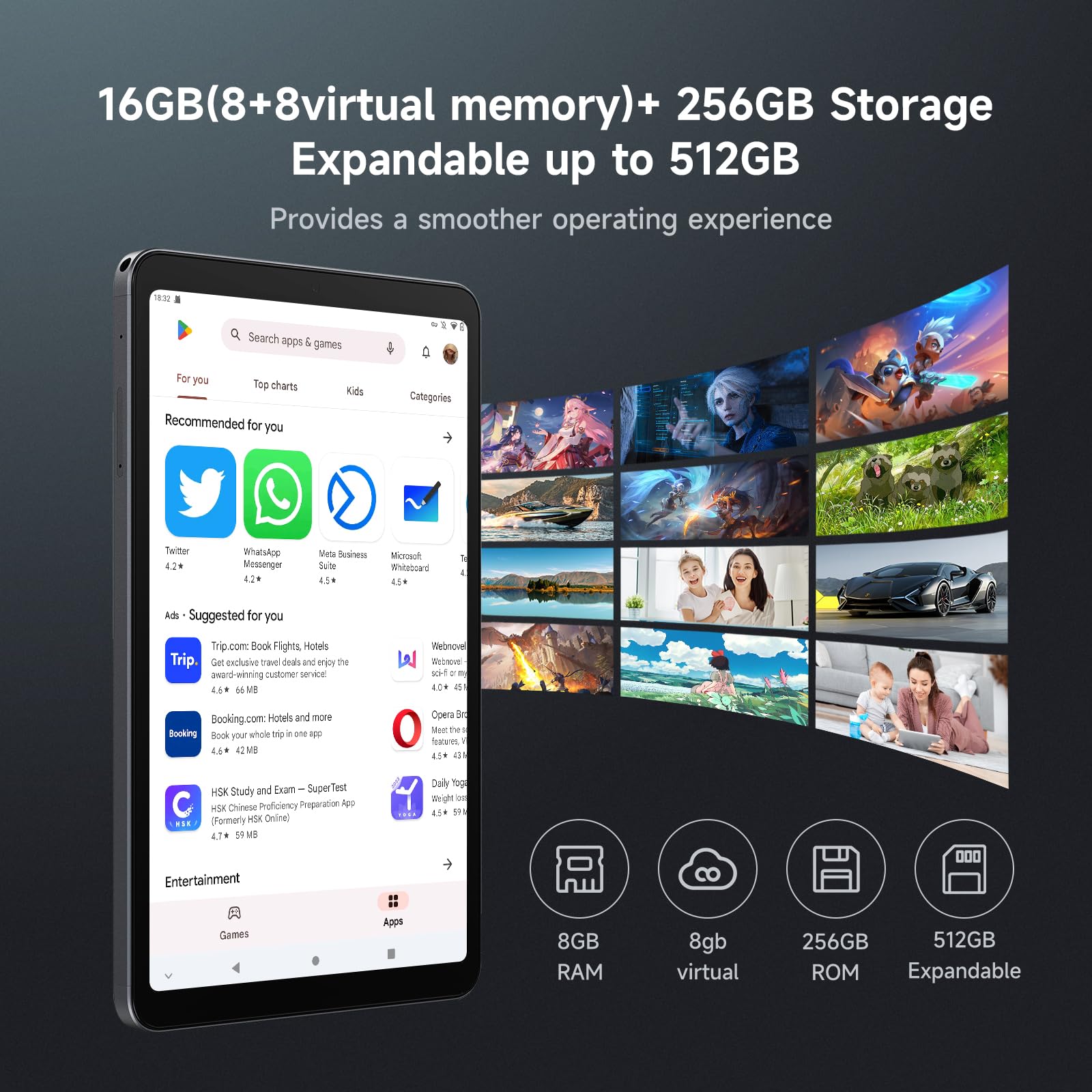 ALLDOCUBE Android 13 Tablet, 16GB (8+8) RAM 256GB ROM 512GB Expandable Android Tablet, Helio G99 8-Core CPU, 1920 * 1200 IPS in-Cell 8.4 inch Tablet iPlay 50 Mini Pro, 5000mAh, 5MP/13MP, 4G LTE