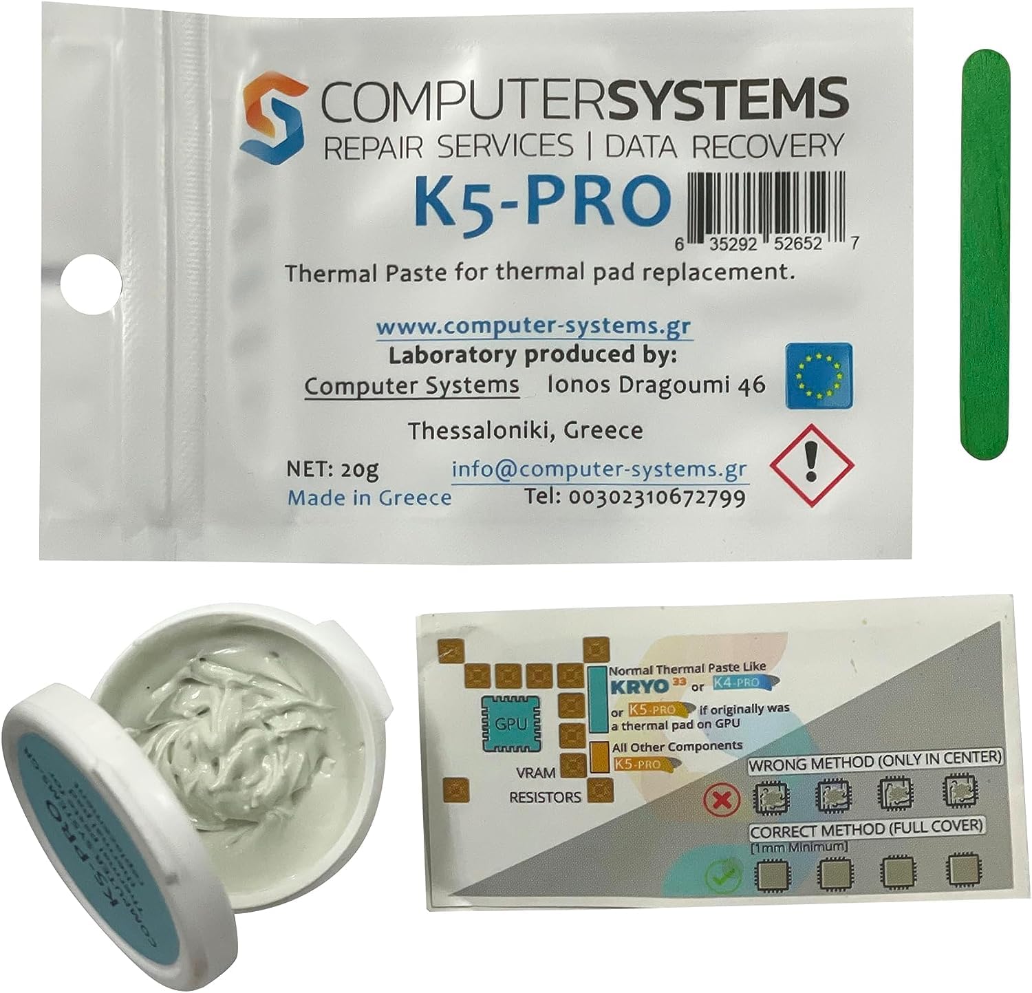 K5 PRO Viscous Thermal Paste for Thermal pad Replacement 20g (Apple iMac, Sony PS4 & PS3, Xbox, Acer Aspire etc)