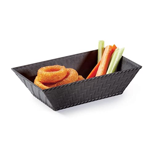 G.E.T. RB-893-BK Rectangular Serving Basket, 8" x 4.5", Black (Set of 12)