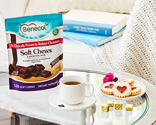 Benecol® Soft Chews - Made with Cholesterol-Lowering Plant Stanols, which are Clinically Proven to Reduce Total & LDL Cholesterol* - Dietary Supplement (120 Chocolate Chews)