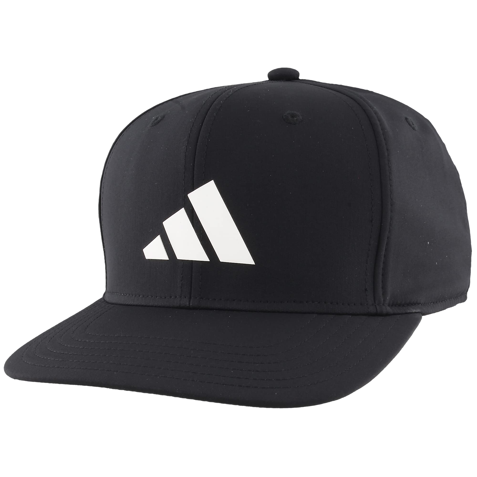 adidas Men's Three Bar Structured Snapback Adjustable Fit Cap, Grey Six/Black/Grey Four, One Size