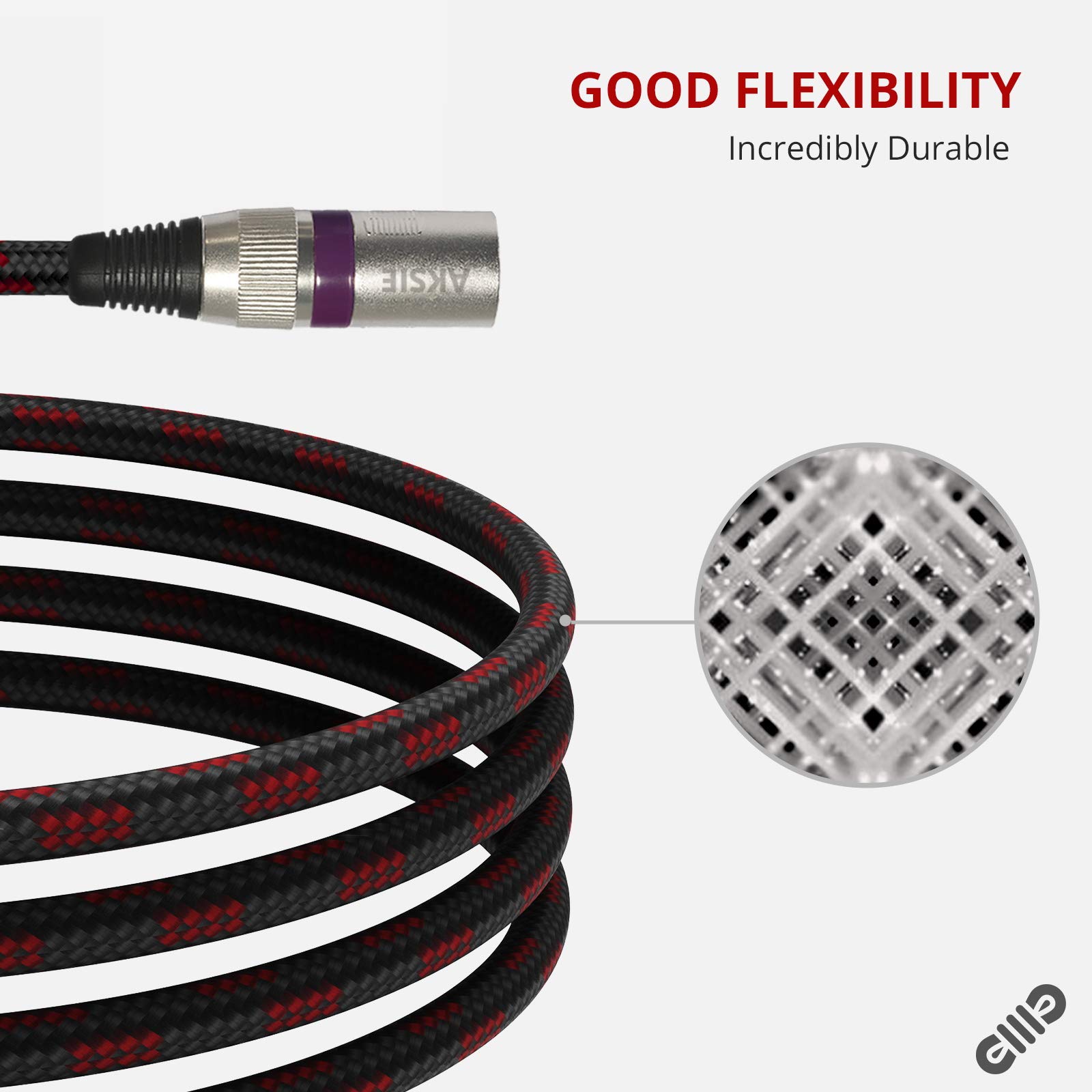 CUNBANZ XLR Cable,10ft 2 Pack Microphone Cable,XLR Male to Female Balanced Microphone Cord 3 pin,10 Foot mic Cord,Black & Green 2 Pack Design (Black and Green)