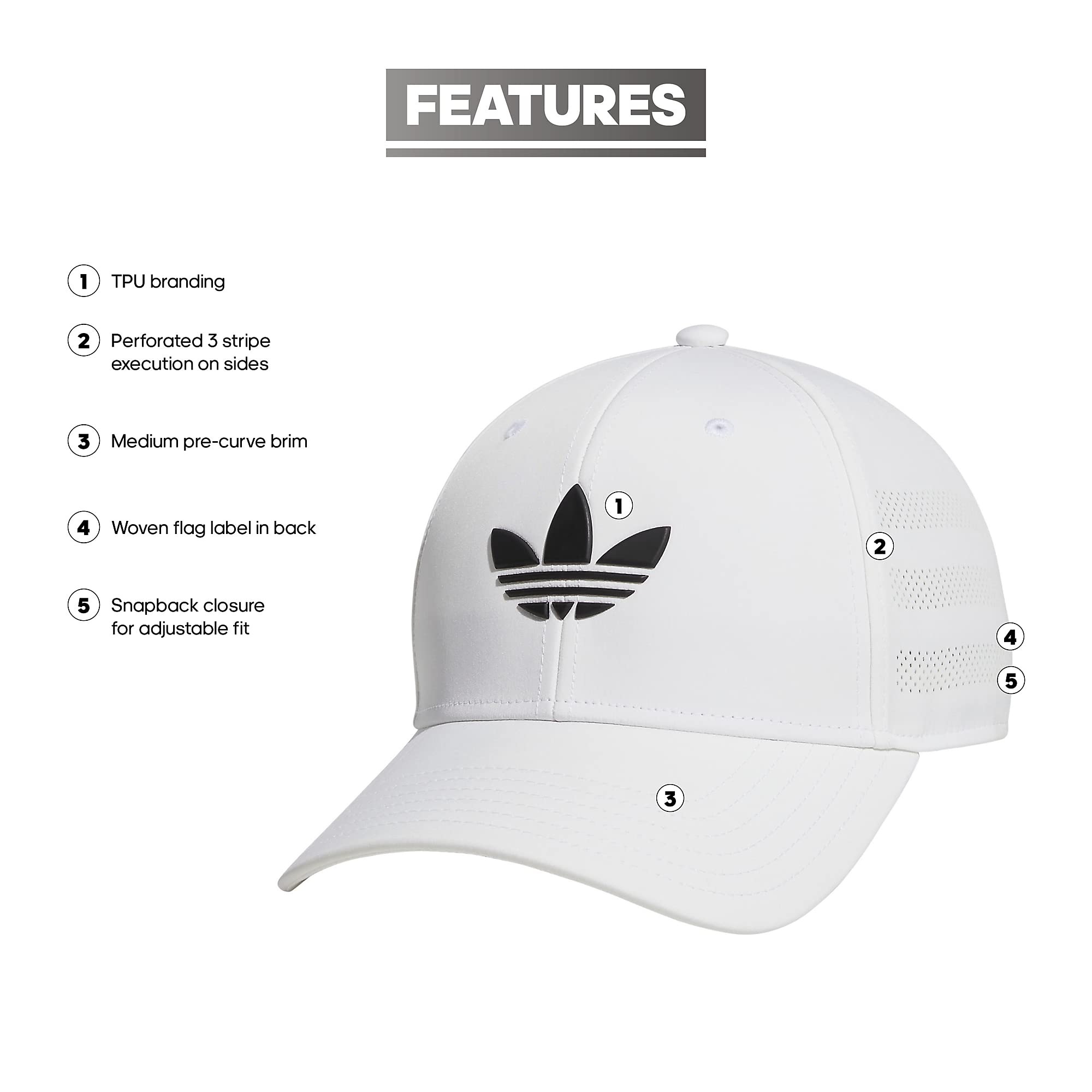 adidas Originals Beacon 4.0 Adjustable Snapback Cap, Black/Black One Size