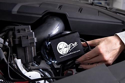 Mouse Blocker MouseBlocker Pro - Ultimate 12V Ultrasonic Mouse and Rodent Deterrent with Dual Strobing LEDs for Your Vehicle, FBA_MBPRO