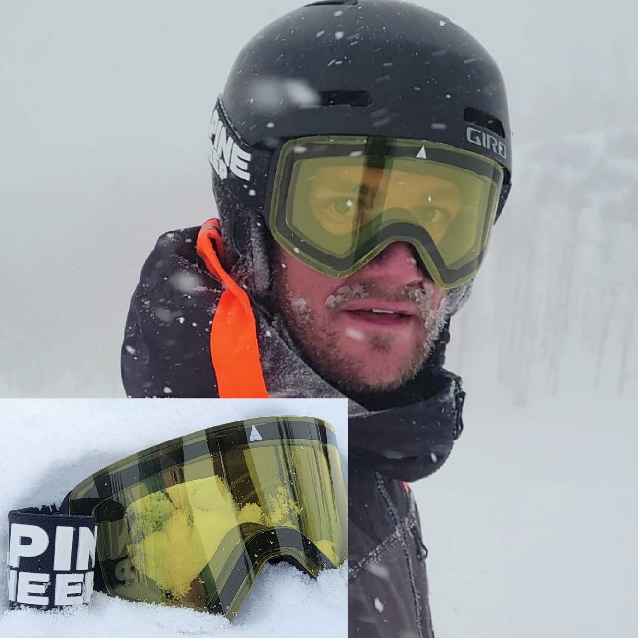 Alpine Sheep Ski & Snowboard Goggles, two magnetic interchangeable lenses, Men and Women (Black Frame, One Dark Blue; One Yellow)