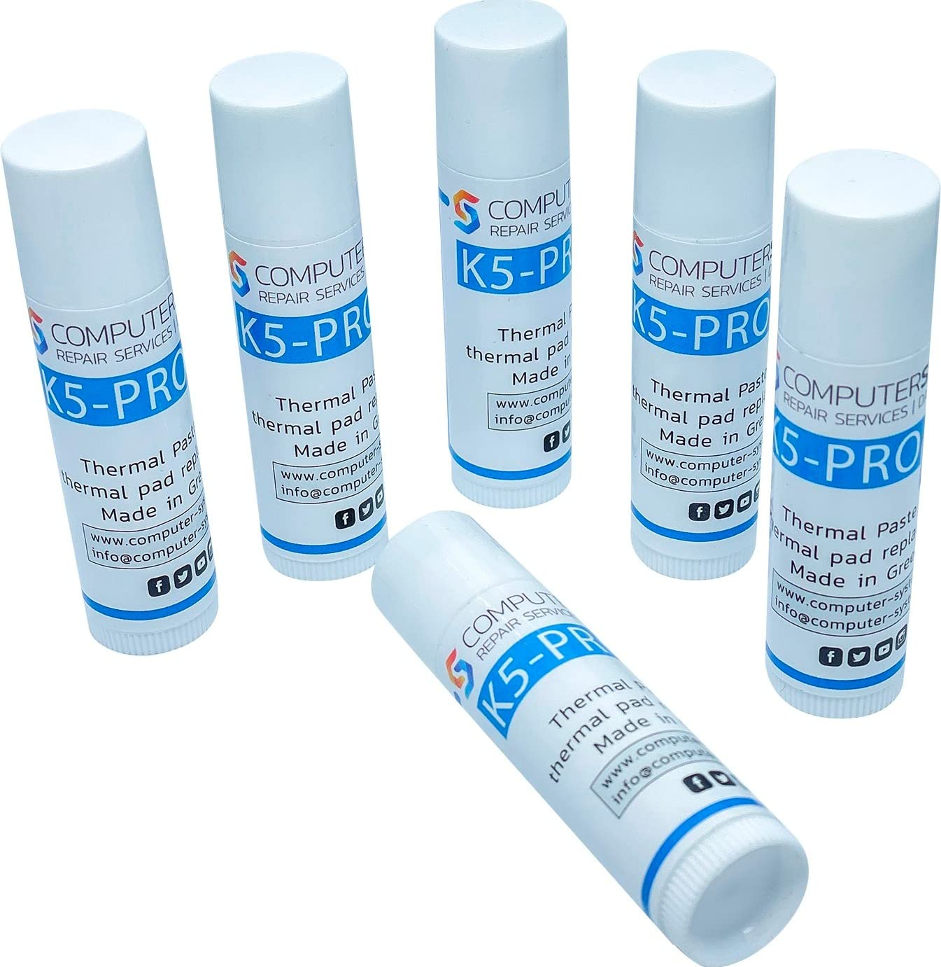 COMPUTERSYSTEMS REPAIR SERVICES DATA RECOVERY K5 PRO Viscous Thermal Paste for Thermal pad Replacement 60g 6X10g Pack (iPhone, Apple iMac, Sony PS4 & PS3, Xbox, Acer Aspire etc), CSGR