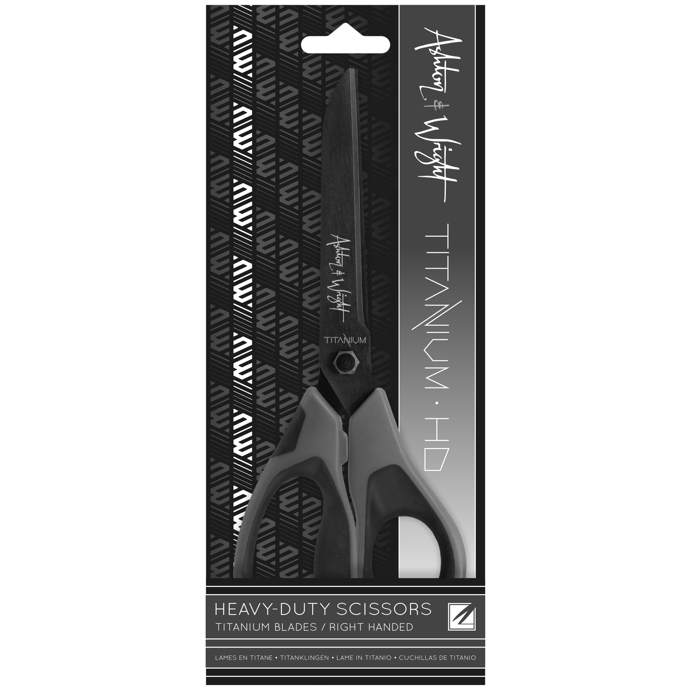 Ashton and Wright - Titanium HD - Heavy Duty Scissors for Office, Home, Kitchen and Craft - 210mm / 8β - Titanium Coated Blades (Gray, Right Handed)
