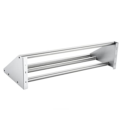 Restaurantware Kitchen Tek 42 x 18 x 11.3 Inch Commercial Kitchen Rack 1 Tubular Kitchen Sink Wall Shelf - Wall Mounted Sturdy Stainless Steel Commercial Kitchen Shelf 154-lb Capacity