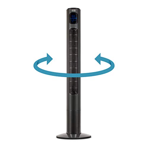 BLACK+DECKER Tower Fan Electric – Quiet Oscillating Stand Up Cooling Fan with Remote Control, 46 Inch BFTR146