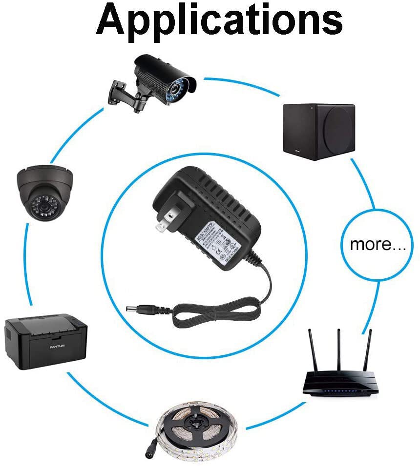 DKKPIA Global AC/DC Adapter for Hitachi Digital 8 Hi8 8mm Video Camcorder VHSC Camera VM-H53E VM-E53A VM-E55A VM-H57 VM-H57A VM-H57E VM-E57E Power Supply Cord Cable Charger Input: 100-240 VAC 50/