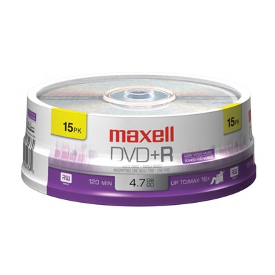 Maxell 639008 Dvd+r 4.7gb16x 15pk Spindle