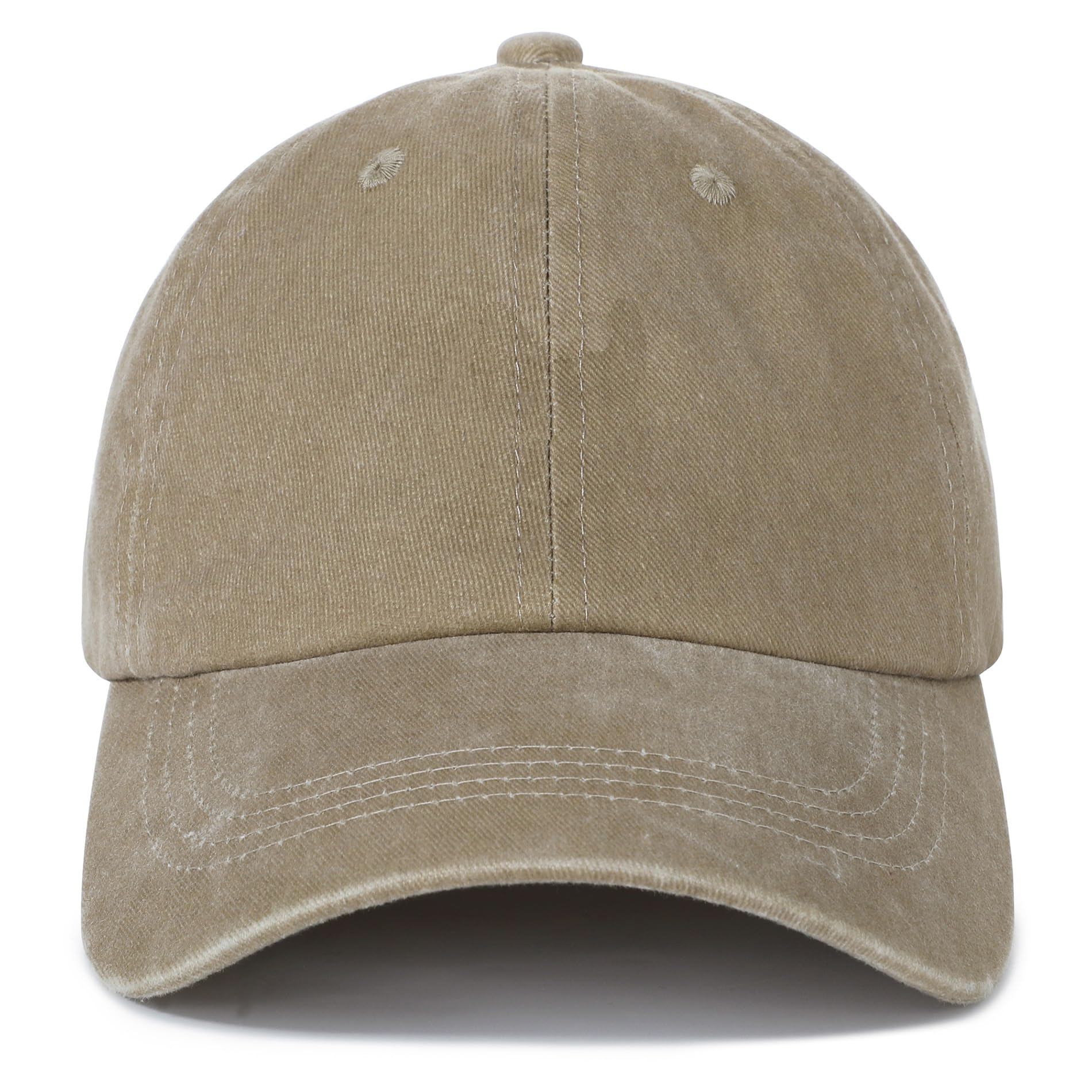 American Trends Women Baseball Cap Hat Men Adjustable Dad Hat Wide Brim Baseball Hat Khaki