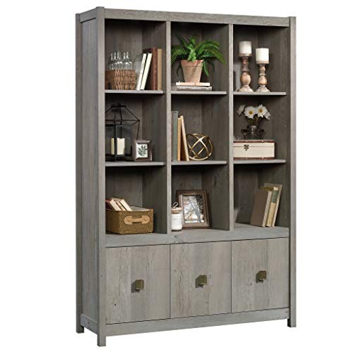 Sauder Cannery Bridge Storage Wall, L: 48.35" x W: 15.67" x H: 71.97", Mystic Oak