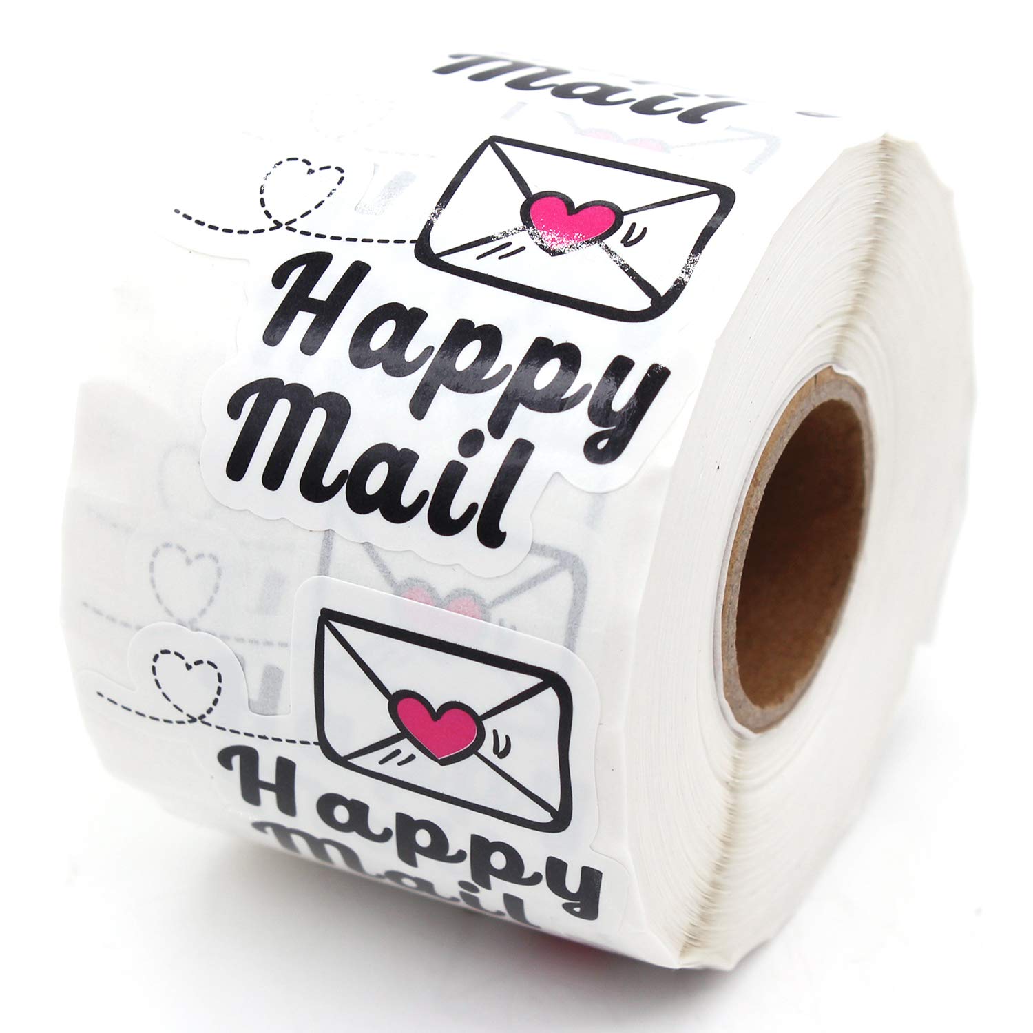 unp 1.5 Inch Happy Mail Stickers, Thank You Sticker, Small Shop Sticker, Small Business, Packaging Sticker, 500PCS