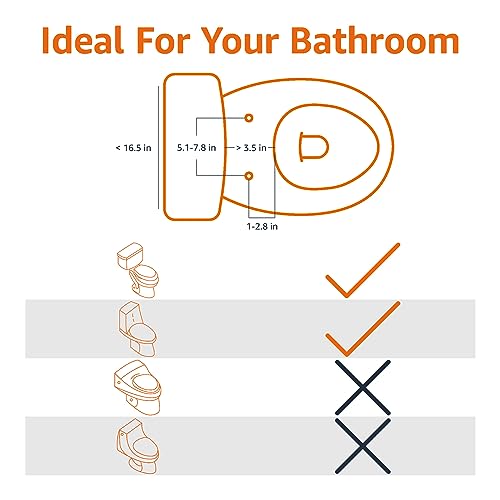 Amazon Basics Nonelectrical Bidet Attachment for Toilet with Water Adjustment, Slim, 16.42" x 4.61" x 3.5"