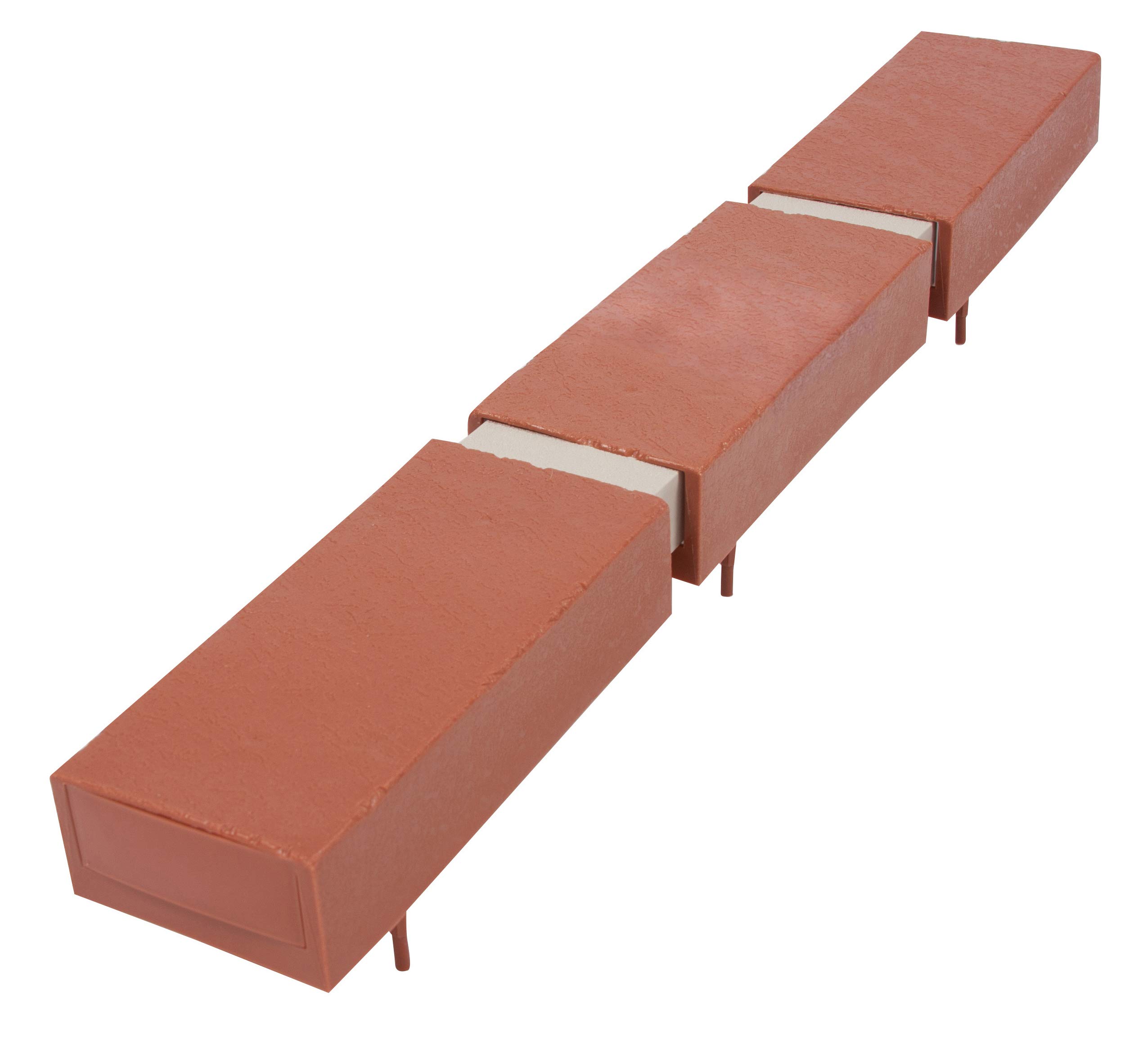 Argee RG825 Lets Edge It Decorative Plastic Brick Edging, no lights, 25 feet, Terra Cotta