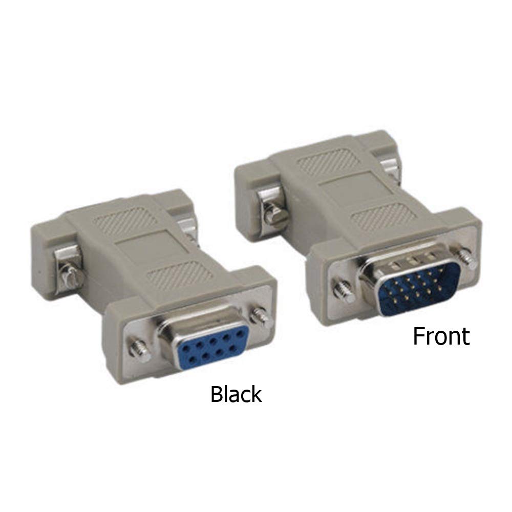 Lapha' 1PC DB9F 9 Pin to HD15M HDD15 15 Pin Molded CGA/VGA Male Female M/F Adapter RS232
