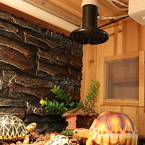 Lucky Farm Reptile Heating Lamp Bulb 2pcs Amphibian Ceramic Infrared Heat Lamp Emitter with no Light for Brooder Chicken Coop ,Hedgehog, Iguana Lizard Bearded Dragon Turtle Snake(Black, 100W)