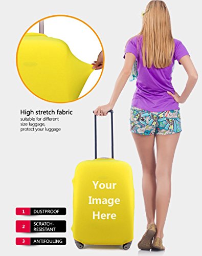 BIGCARJOB Travel Dust-proof Suitcase Cover Sunflower Print Clear Luggage Cover Protector Tsa Approved for 30-32inch