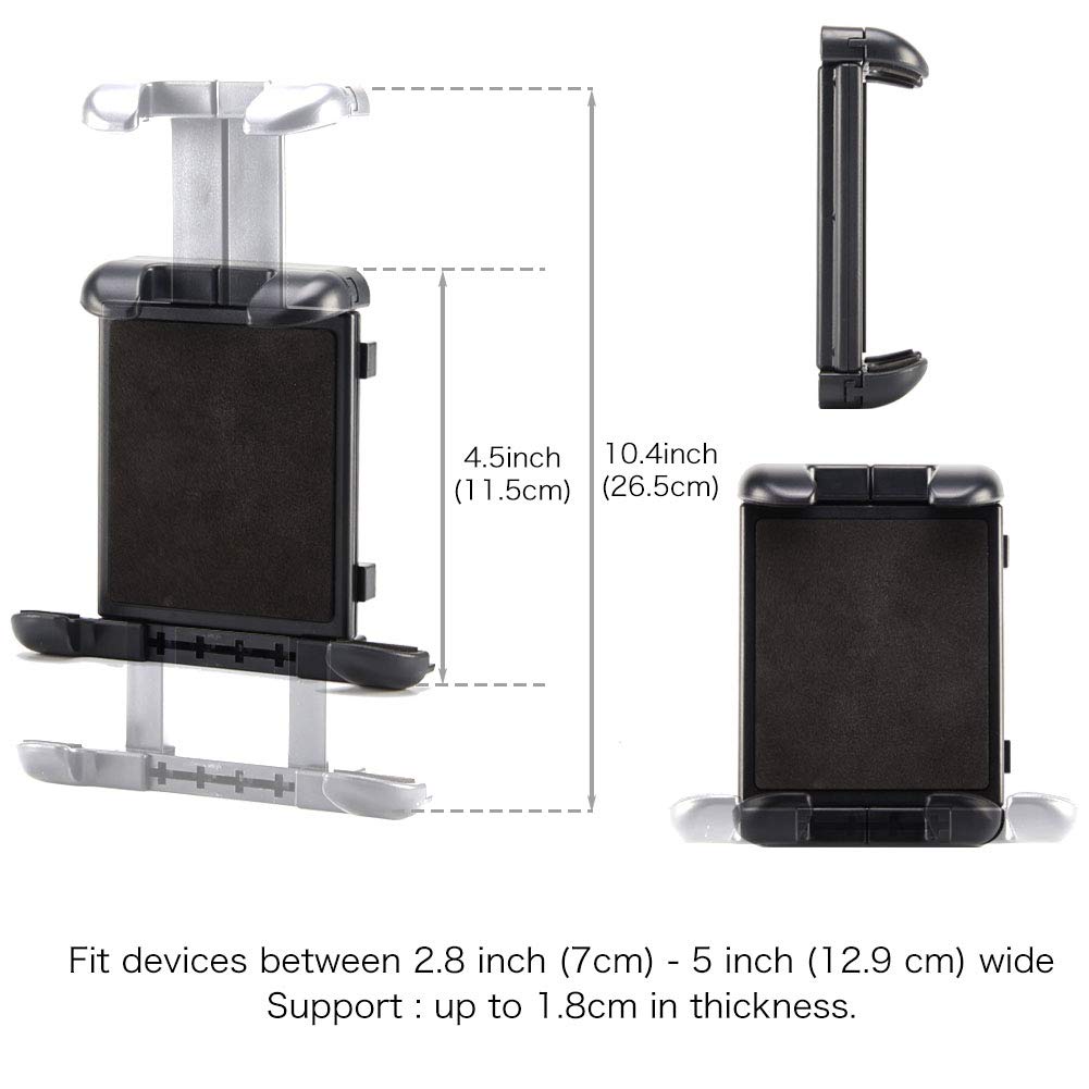 iKross Universal Car Tablet Mount Holder Headrest Backseat Extendable Mount Compatible with Apple iPad, iPhone, Tablet, Smartphone, Nintendo Switch with Dual Adjustable Positions