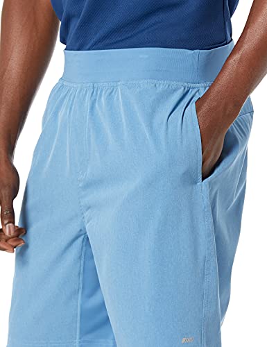 Amazon Essentials Men's 9" Stretch Woven Training Short, Medium Blue Heather, X-Large