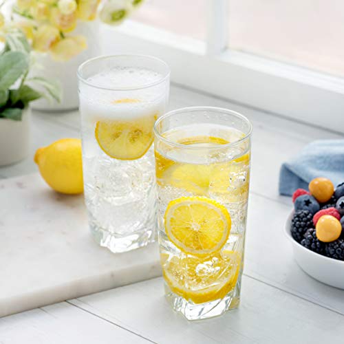Luminarc 16.5 Ounce Ascot Cooler Glass, Set of 4, Tall, Clear