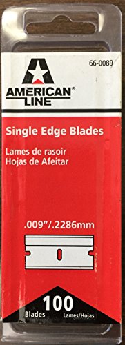 American Line Single Edge Blades .009" .2286 mm #66-0089, 6 packs of 100 blades per box