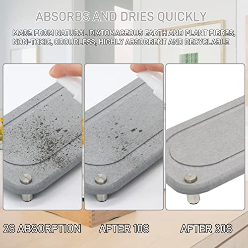 Adatos Fast Drying Stone Sink Tray,Sink Caddy Kitchen Sink Organizer,Kitchen Sink Caddy Organizer,Kitchen Sink Caddy,Sink Caddy Sponge Holder,Instant Dry Sink Organizer (1PCS)