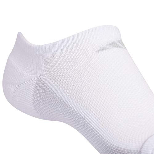 adidas Men's Superlite Stripe II 3-Pack No Show, White/Light Onix Grey/Clear Onix Grey, X-Large