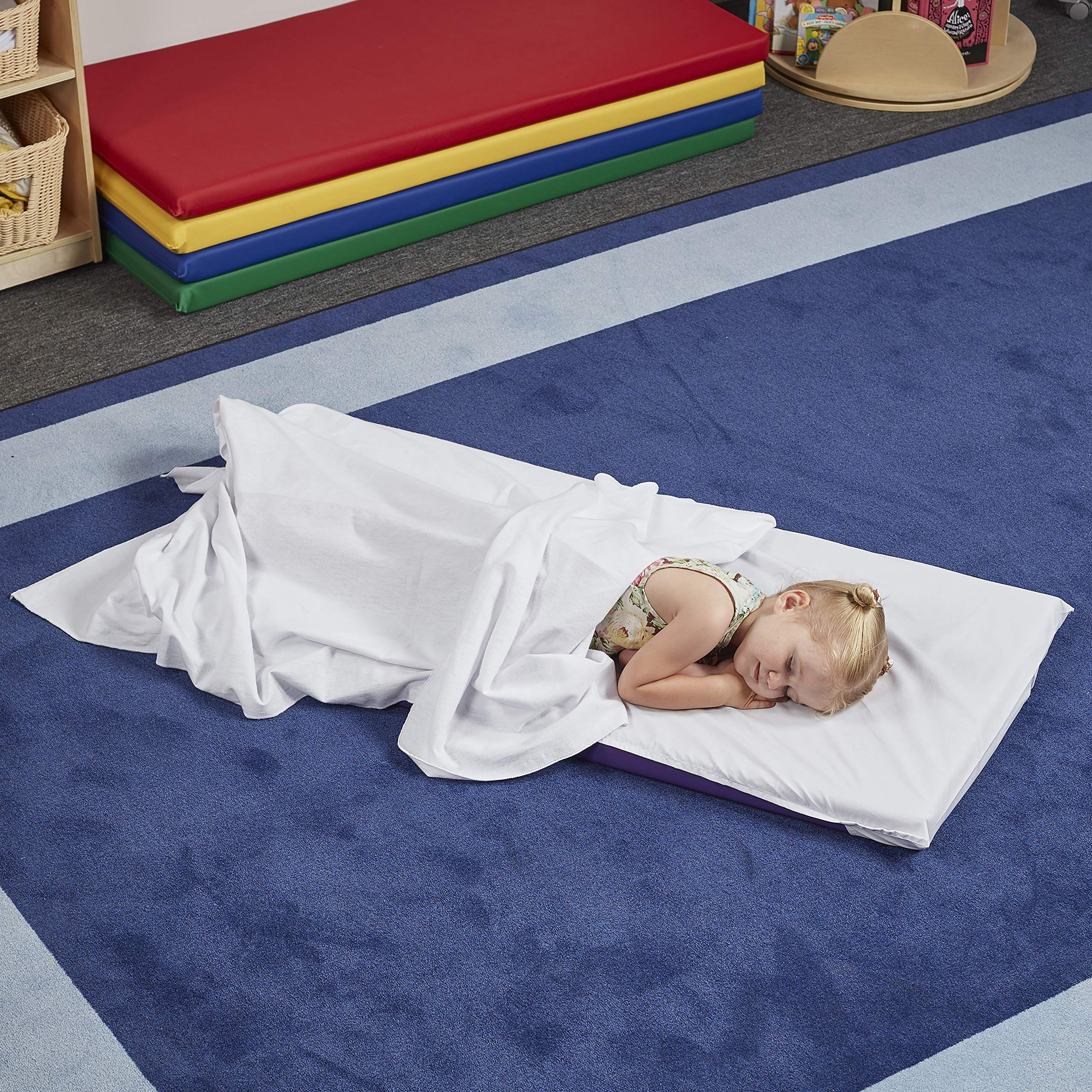 ECR4Kids Blanket, Rest Time Accessories, White, 12-Pack