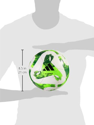 adidas Unisex-Adult Tiro Match Soccer Ball, White/Team Green/Team Solar Green/Black, 4