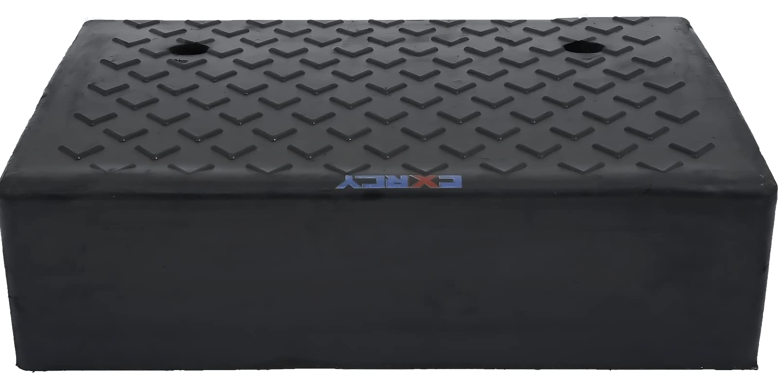 CXRCY Rubber Curb Ramp 6β Rise 2 Pack Industry Heavy Duty Black Threshold Ramps with 4 Expansion Bolts for Sidewalk, Loading Dock, Driveway, Wheelchair, Car, Bike