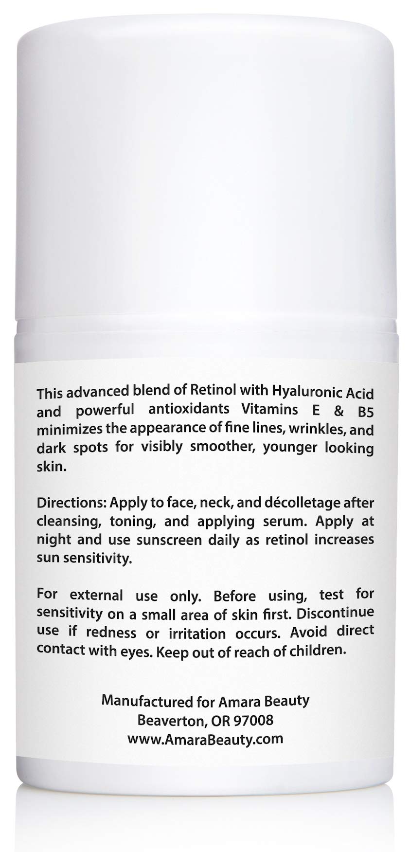 Retinol Cream for Face 2.5% with Hyaluronic Acid & Vitamins E & B5, 1.7 fl. oz.