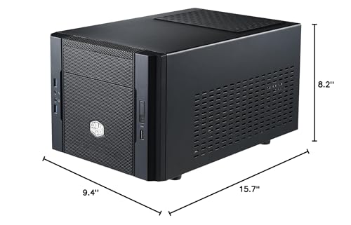 Cooler Master RC-130-KKN1 Elite 130 - Mini-ITX Computer Case with Mesh Front Panel and Water Cooling Support