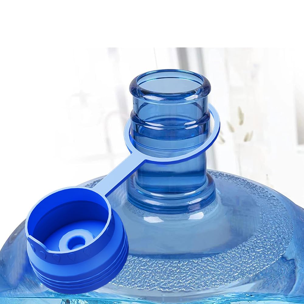 YIFVNGHUI Water Jug Cap 5 Gallon, Upgrade Silicone Reusable Water Gallon Cap with Hang Loop No Spill Top Lids Cover fit 55mm Bottle (2Packs)