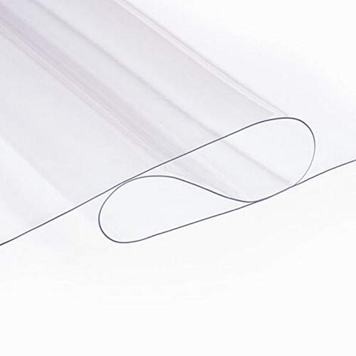 Clear Plastic Vinyl Fabric 04 Gauge - 60 Gauge Sizes by The Yard DIY Table Covers Machinery Recreational Use Waterproof Covering Lining (16 Gauge)