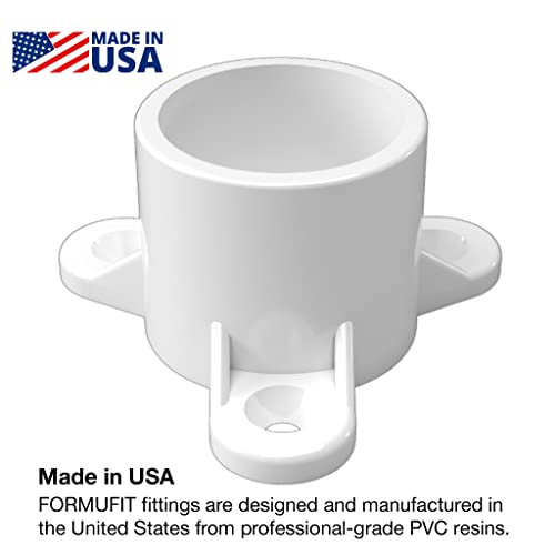 FORMUFIT F034ECT-WH-10 3/4" Furniture Grade Table Screw Cap in White, 1.05" ID, PVC (Pack of 10)