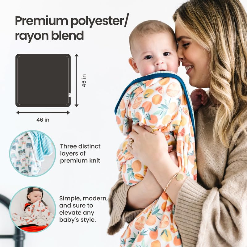 Copper Pearl Three-Layer Baby Blanket: Soft Quilts for Boys & Girls | Breathable, Cozy Toddler Blanket | Newborn Quilt | 46x46 Premium Polyester/Rayon Bloom