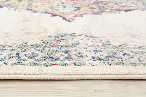 Luxe Weavers Oriental Beige 8x10 Area Rug, Non-Shedding Boho Chic Medallion Carpet