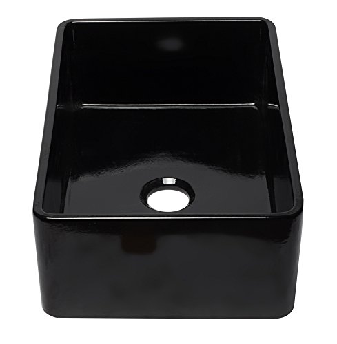 ALFI brand AB5006-PSS AB3020SB-BG Kitchen Sink, Black Gloss