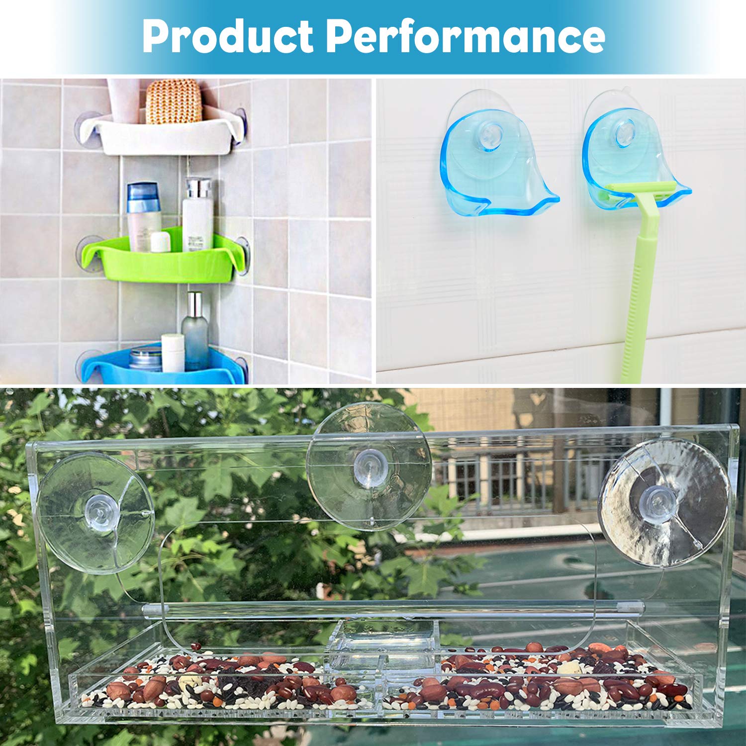 Pawfly 10 Pack Suction Cups 1.2 Inch, PVC Plastic Sucker Without Hooks for Home Kitchen Bathroom Organization Christmas Decoration Window