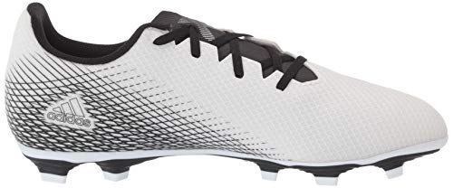 adidas Men's X GHOSTED.4 Soccer Shoe, White/Black/Silver, 9