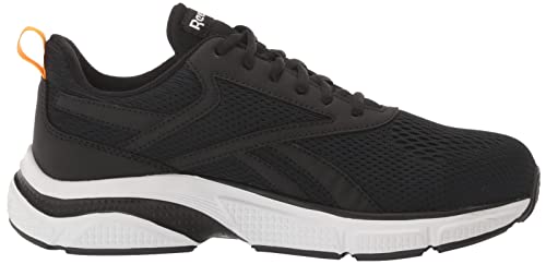 Amazon Essentials by Reebok Women's All Day Comfort Slip-Resistant Alloy-Toe Safety Athletic Work Shoe, Black/Gold/White, 8.5