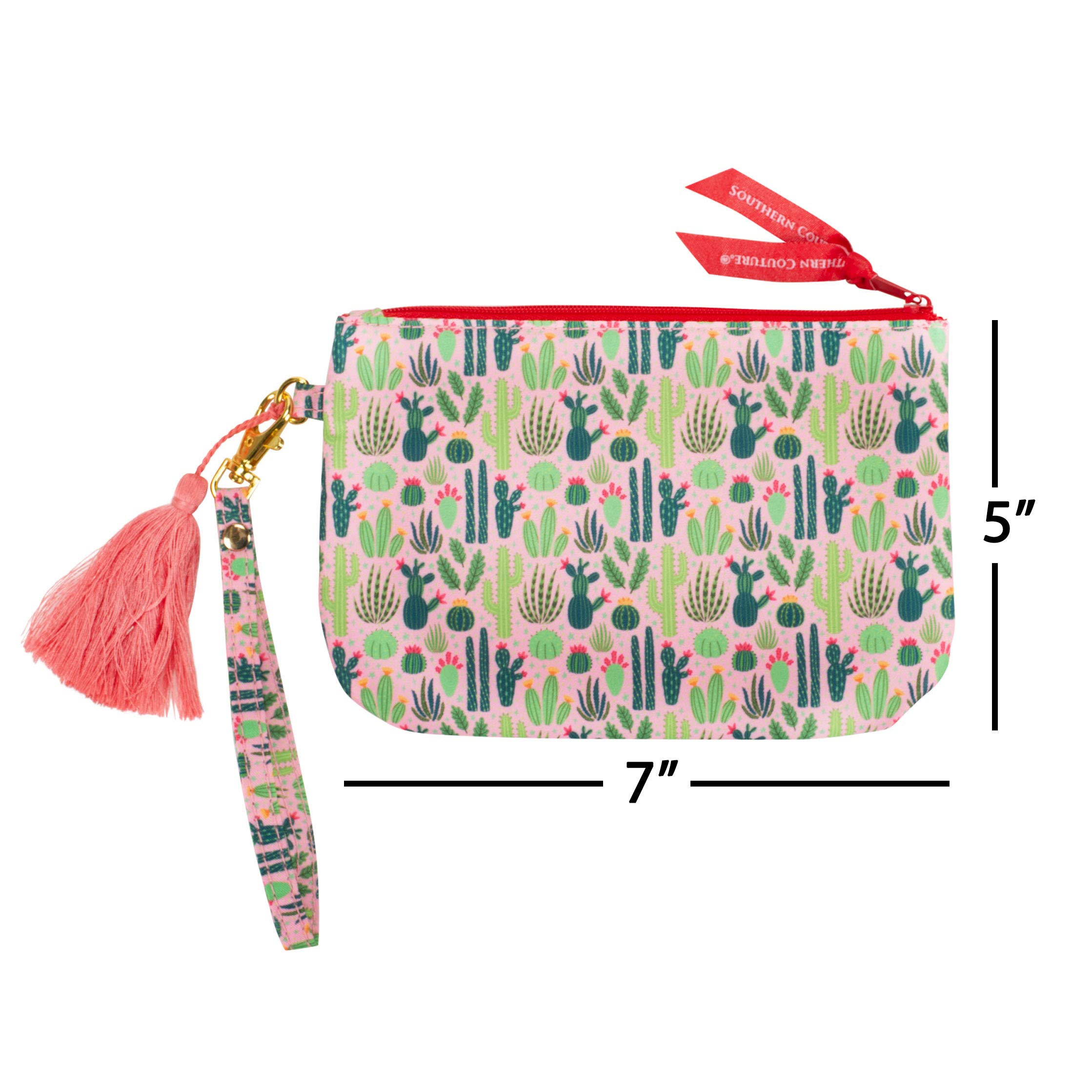 Cactus Southwest Dusty Pink and Orange 7 x 5 Polyester Phone Wristlet Handbag