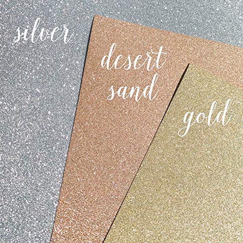 MirriSparkle Silver Glitter Cardstock Paper from Cardstock Warehouse 8.5 x 11 inch- 16 PT/280gsm - 10 Sheets