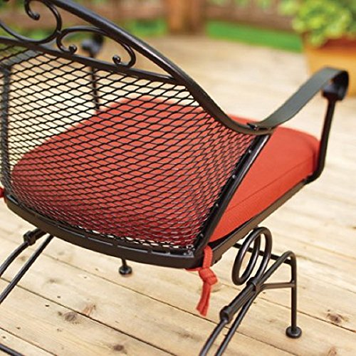 Better Homes and Gardens Clayton Court 5-piece Patio Dining Set, Wrought Iron Table and 4 Chairs, Red Cushions, Seats 4